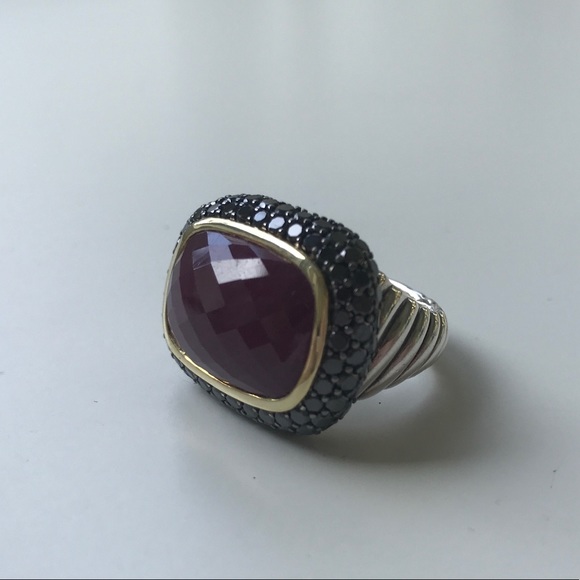 David Yurman | Jewelry | David Yurman Ruby Black Diamond Ring 8k Gold ...